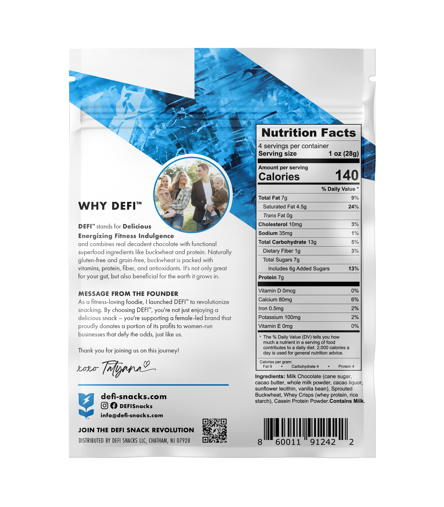 DEFI Milk Chocolate Crispy Superfood Bite – DEFI Snacks Store